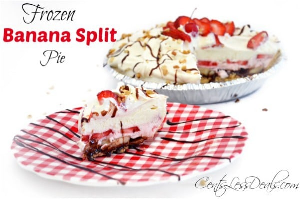 Frozen Banana Split Pie recipe - CentsLess Meals