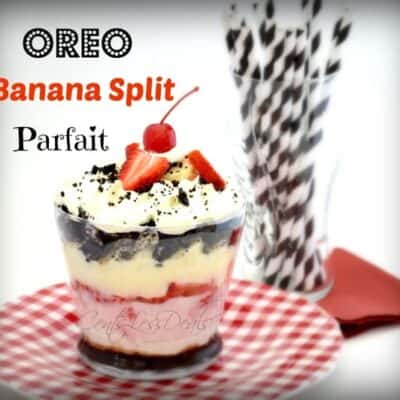 Oreo Banana Split Parfait recipe