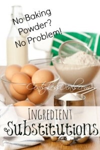 List of cooking substitutions for key ingredients! - The Shortcut Kitchen