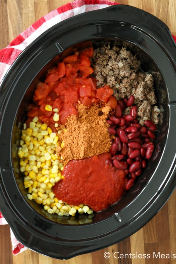 Easy Taco Chili Recipe Delicious Crockpot Dinner The Shortcut Kitchen