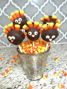 Thanksgiving Turkey Pops! OREO Cookie Balls recipe - The Shortcut Kitchen