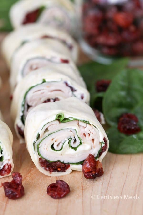 Cranberry Turkey Pinwheels - The Shortcut Kitchen