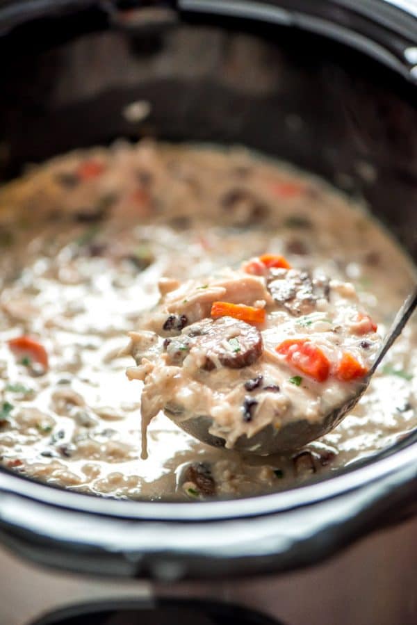 Slow Cooker Chicken Wild Rice Soup - The Shortcut Kitchen