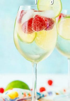 Raspberry Lime Wine Spritzer - The Shortcut Kitchen