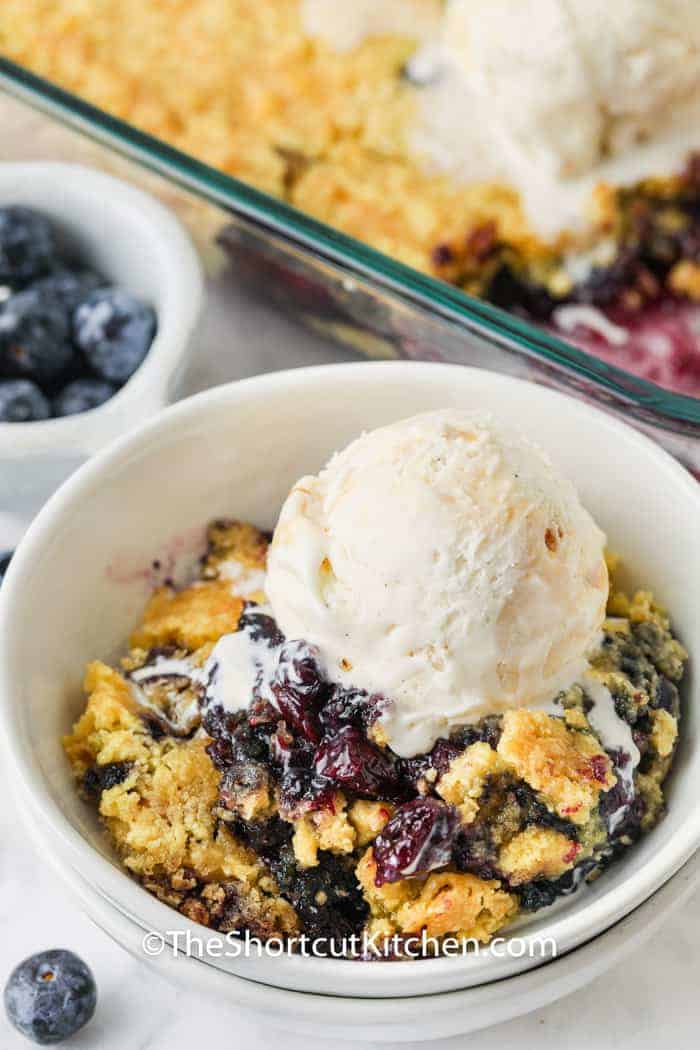 Lemon Blueberry Dump Cake (With Cake Mix!) - CentsLess Meals