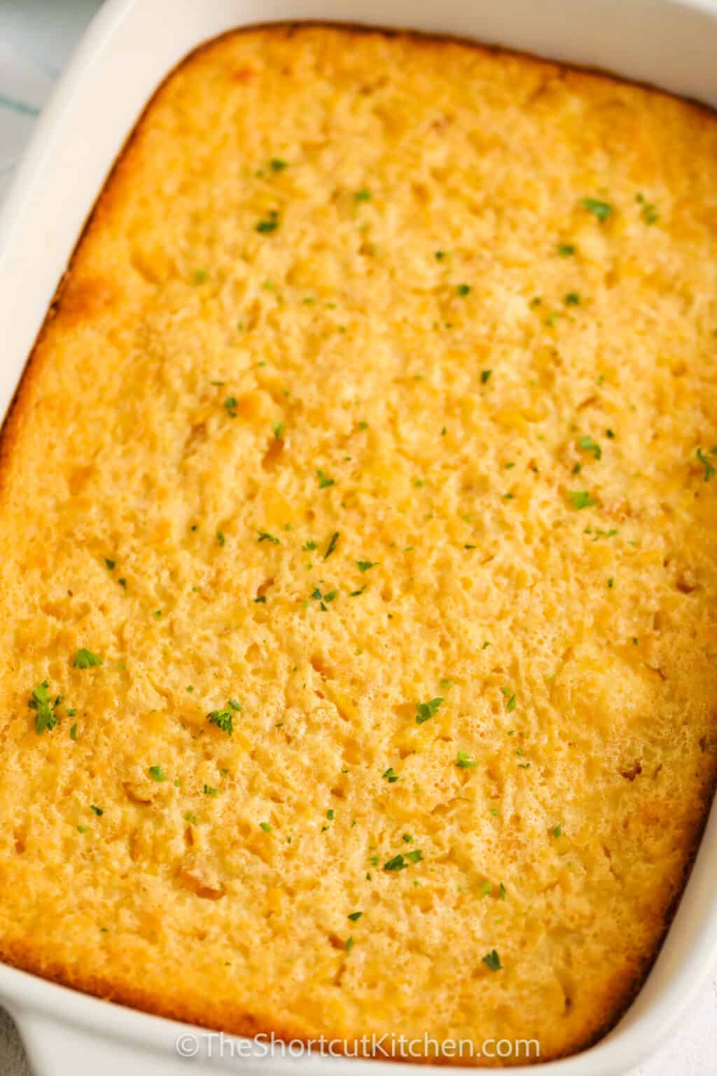 Corn Pudding Casserole (Quick 10 Minute Prep!) - The Shortcut Kitchen
