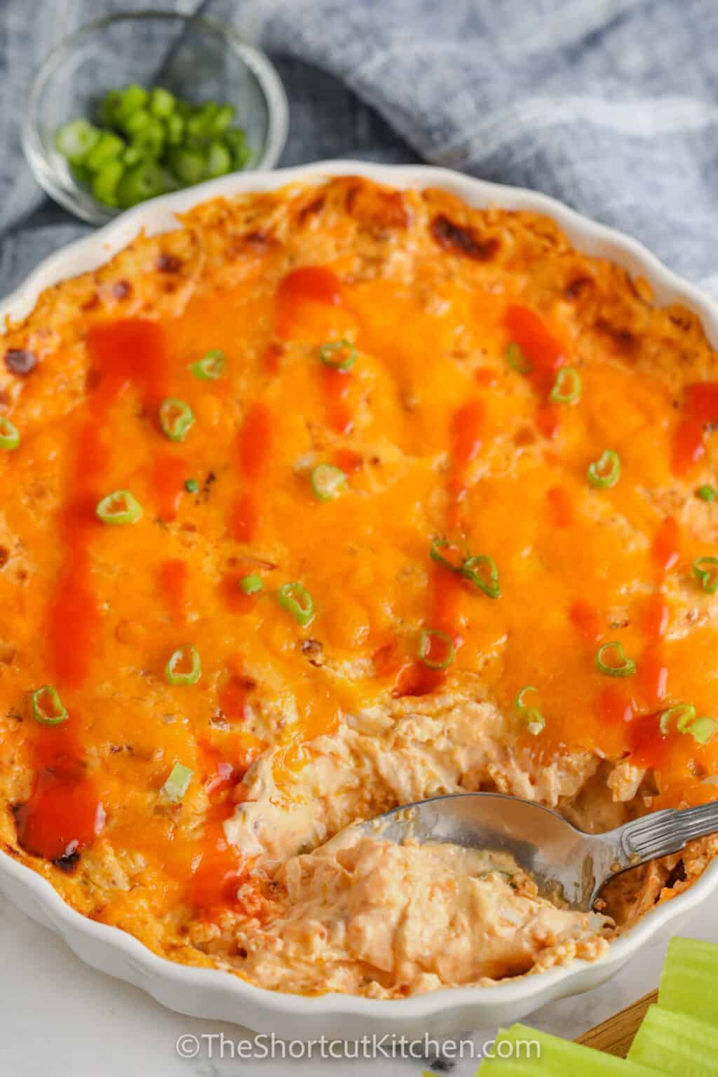 Buffalo Ranch Chicken Dip (With Bacon!) - The Shortcut Kitchen