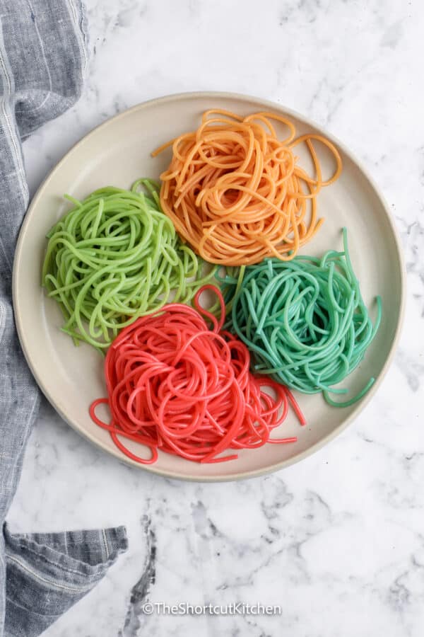 Colored Pasta Noodles - The Shortcut Kitchen