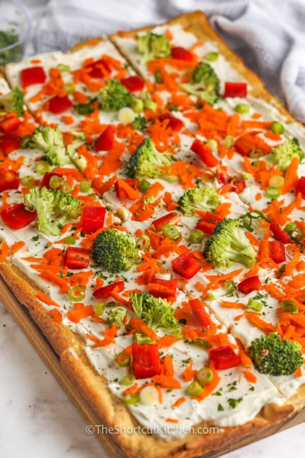 Cold Veggie Pizza (Quick And Easy!) - The Shortcut Kitchen