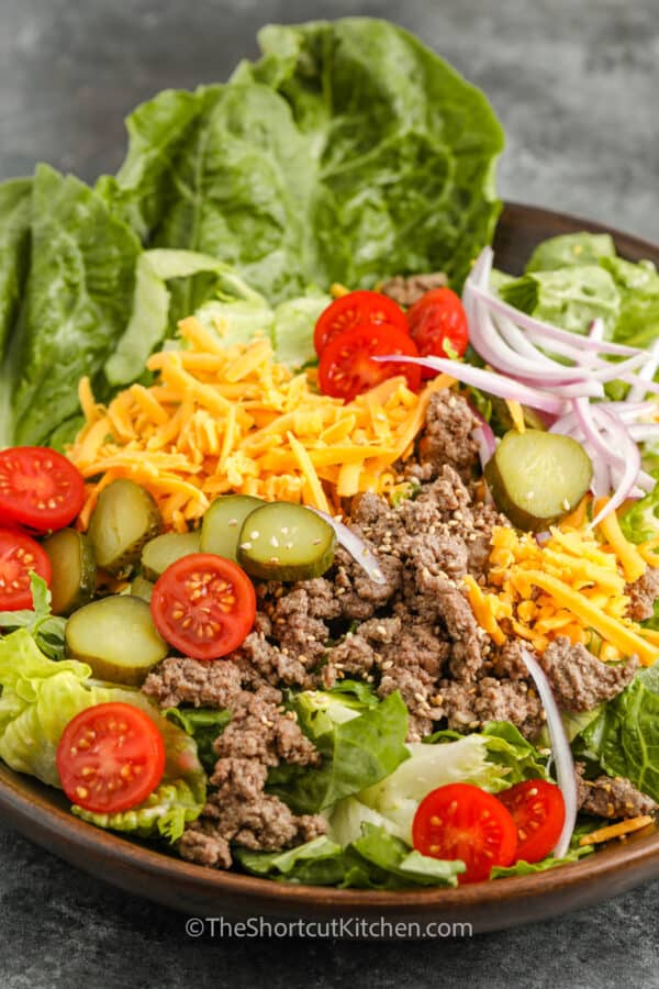 Cheeseburger Salad (Low Carb!) - The Shortcut Kitchen