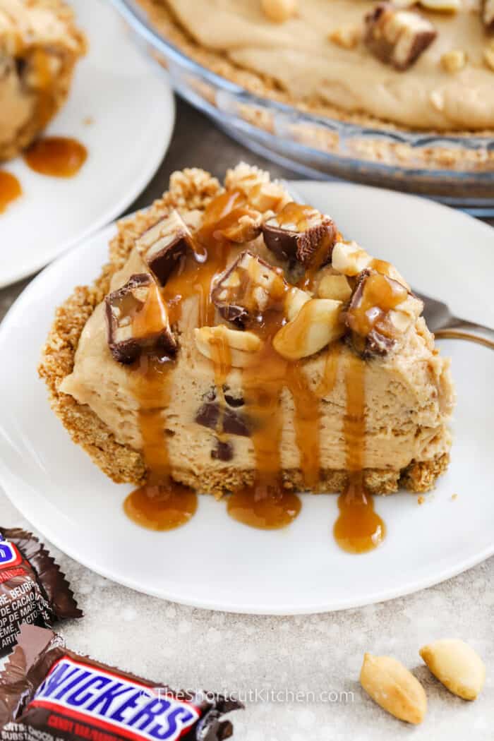 Snickers Pie (Easy Dessert Recipe!) - The Shortcut Kitchen