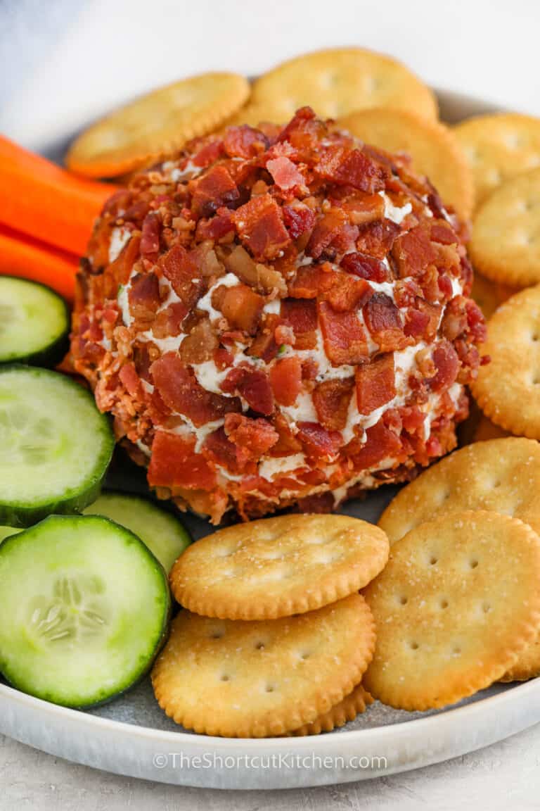 Bacon Ranch Cheese Ball (5 Ingredient Recipe!) - The Shortcut Kitchen