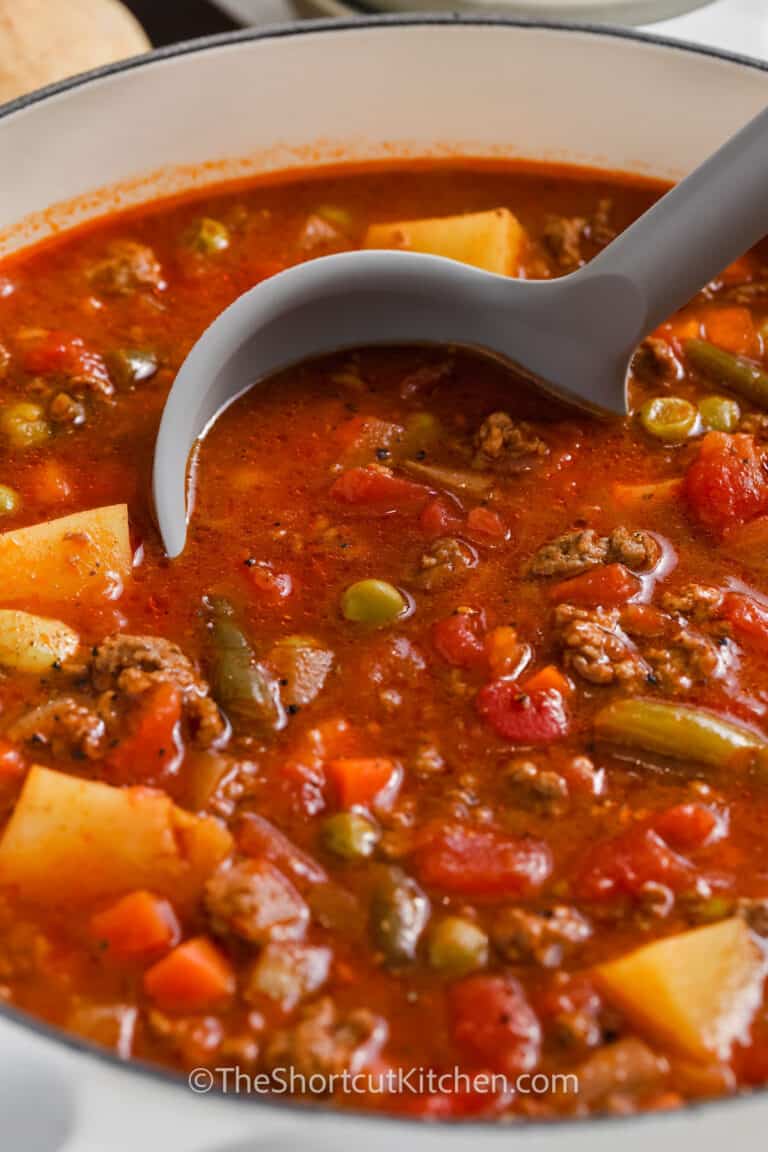 Ground Beef Soup (Easy 30 Minute One-Pot Meal!) - The Shortcut Kitchen