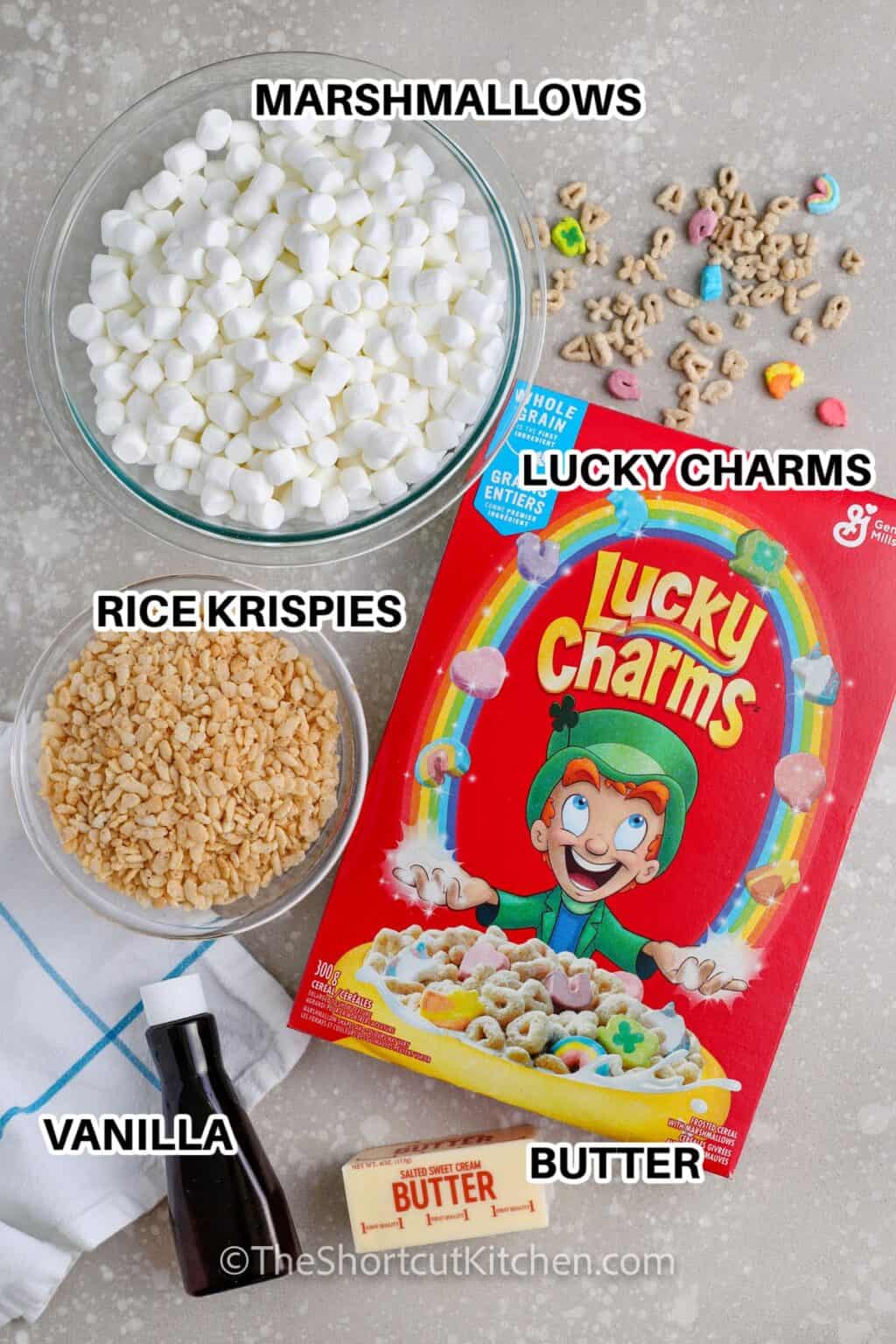 Lucky Charms Rice Krispie Treats (10 Minute Recipe!) - The Shortcut Kitchen