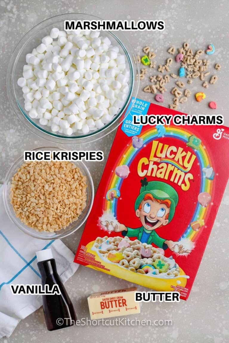 Lucky Charms Rice Krispie Treats (10 Minute Recipe!) - The Shortcut Kitchen