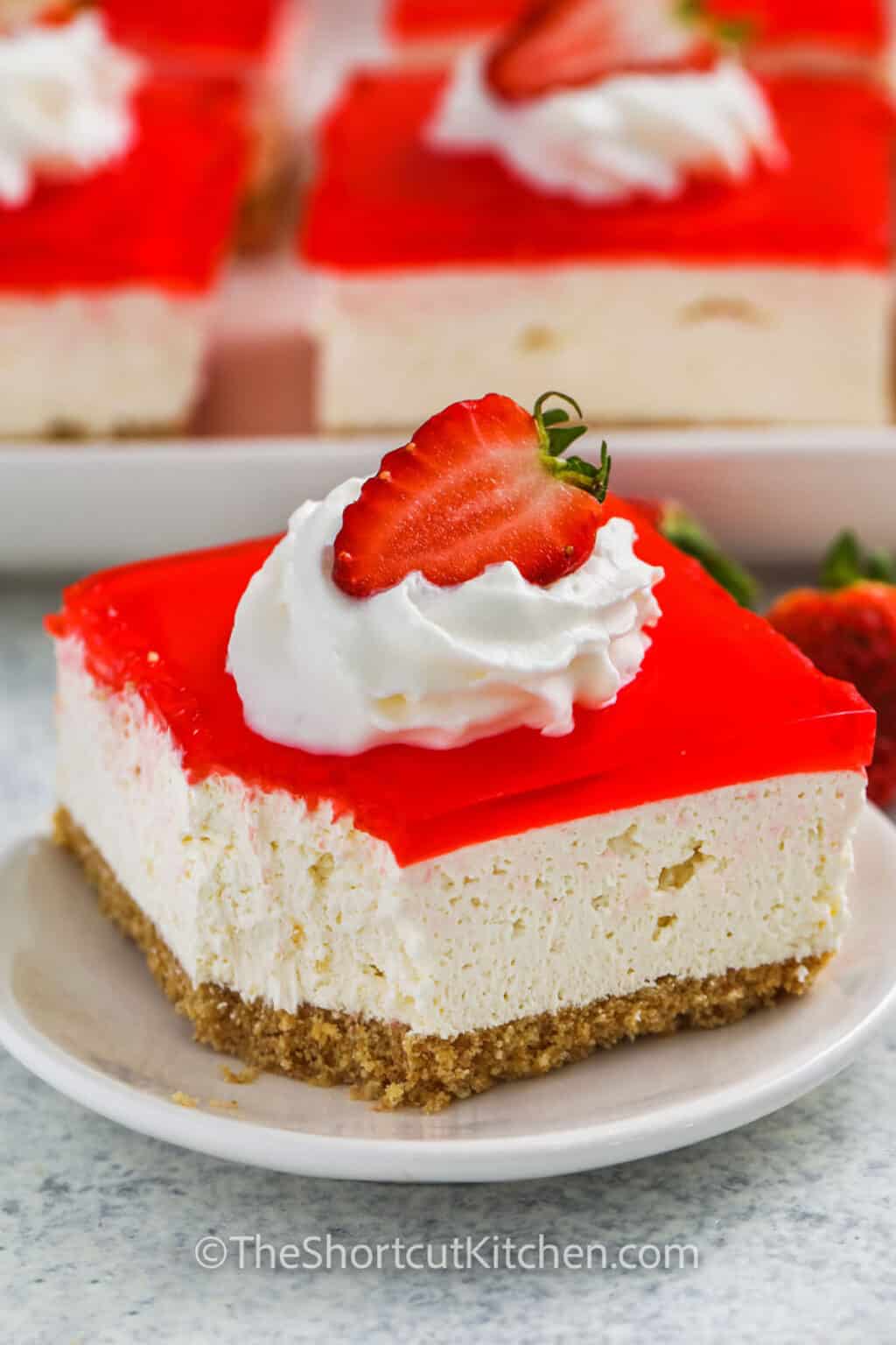 No Bake Strawberry Cheesecake Bars