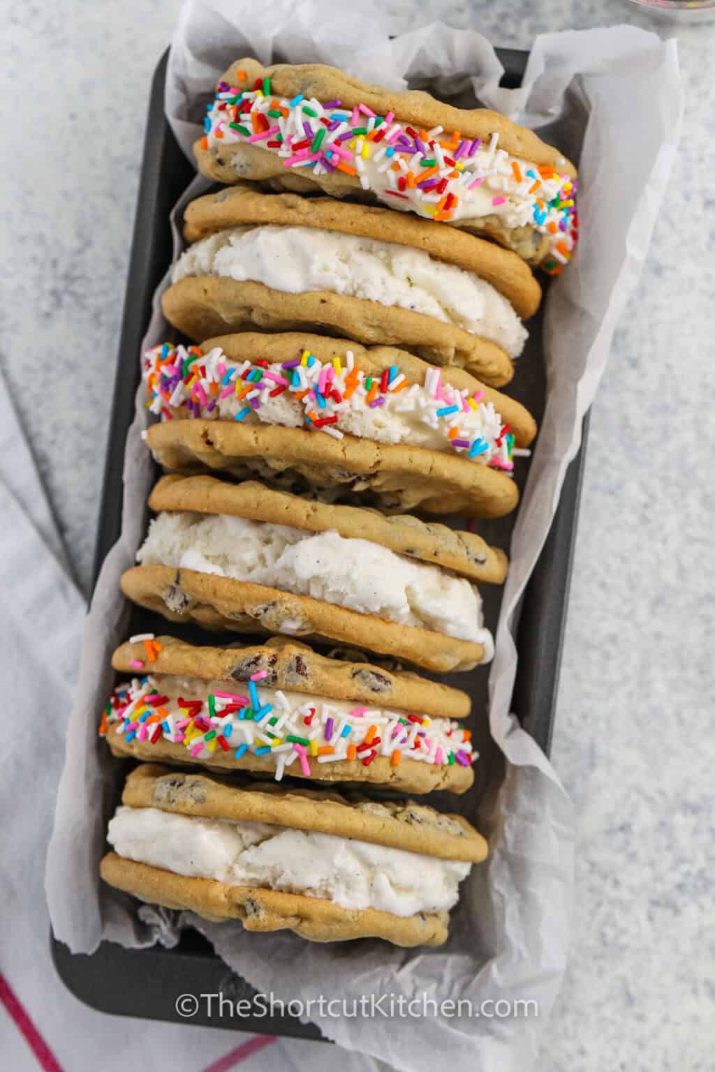 Ice Cream Cookie Sandwich (3 Ingredient Recipe!) - The Shortcut Kitchen