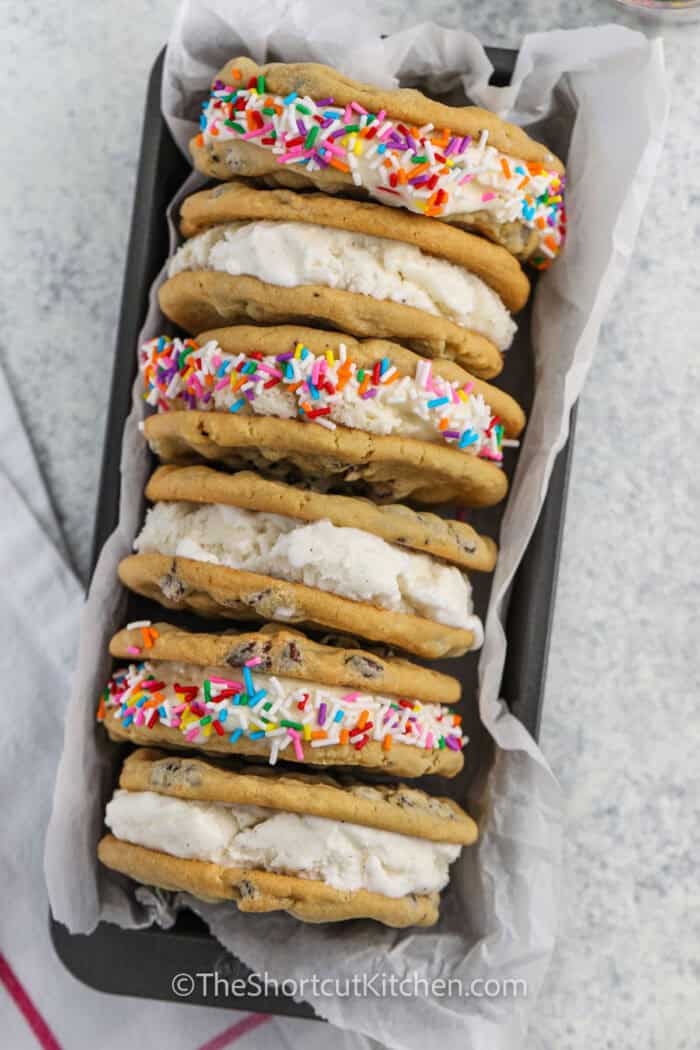 Ice Cream Cookie Sandwich (3 Ingredient Recipe!) - The Shortcut Kitchen
