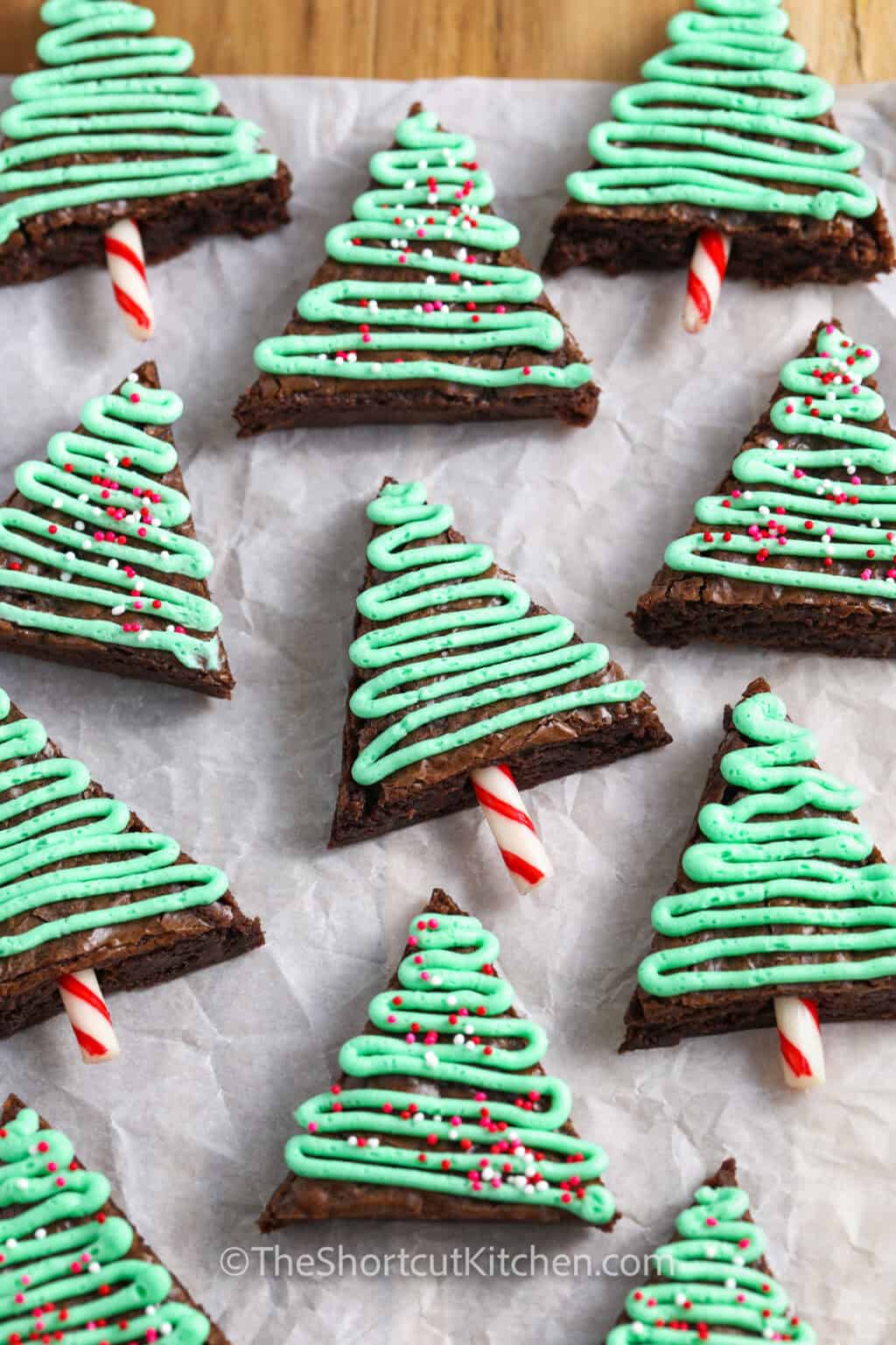 Christmas Tree Brownies (Festive & Sweet) - The Shortcut Kitchen