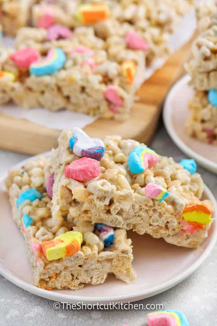 Lucky Charms Rice Krispie Treats (10 Minute Recipe!) - The Shortcut Kitchen