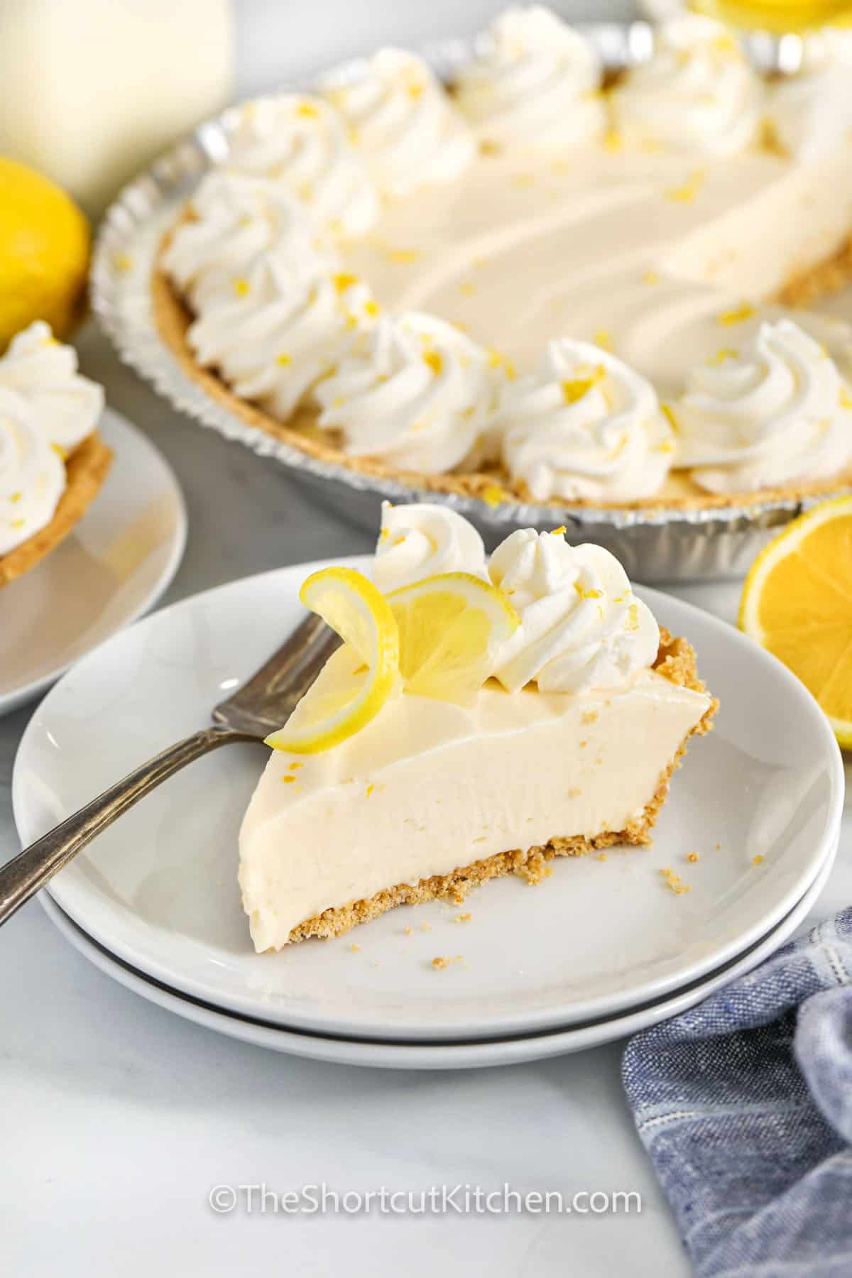 Creamy Lemon Pie Recipe(No Bake) - The Shortcut Kitchen